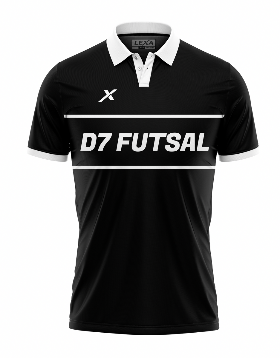 D7 FUTSAL - Black/White Polo